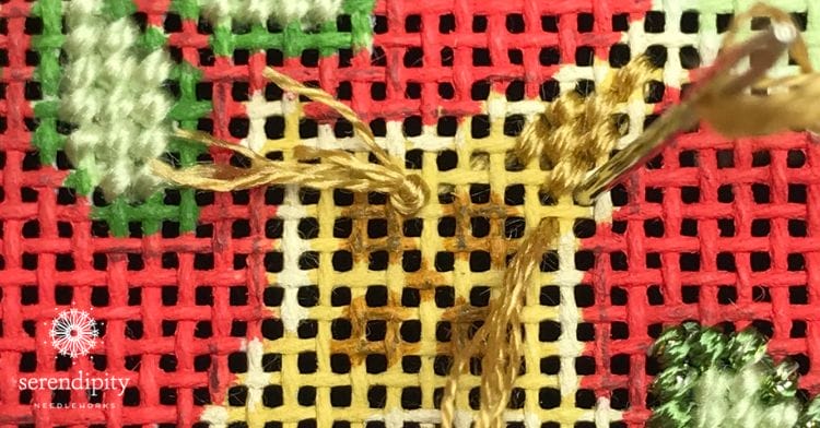 Using Diagonal Tent Stitch in Irregular Shapes - Serendipity Needleworks